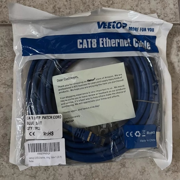 Veetop | Other | Veetop Cat 8 Ethernet Cable Internet Network Cord High ...